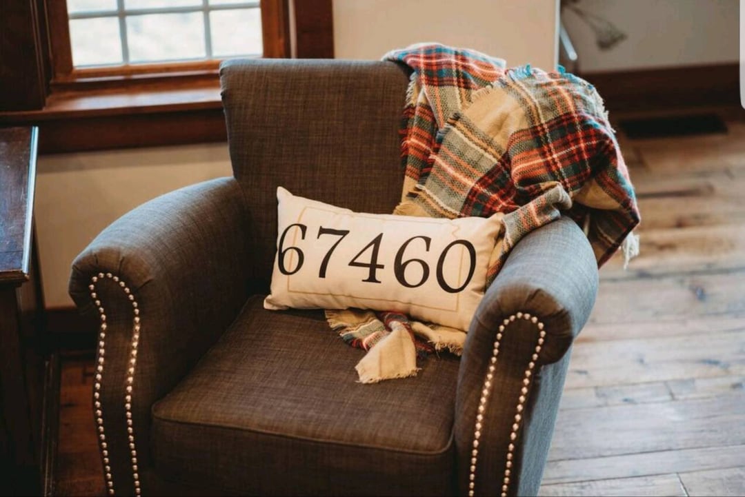 Zip Code Pillow | New Home Housewarming Gift | Graduation, New Home ...