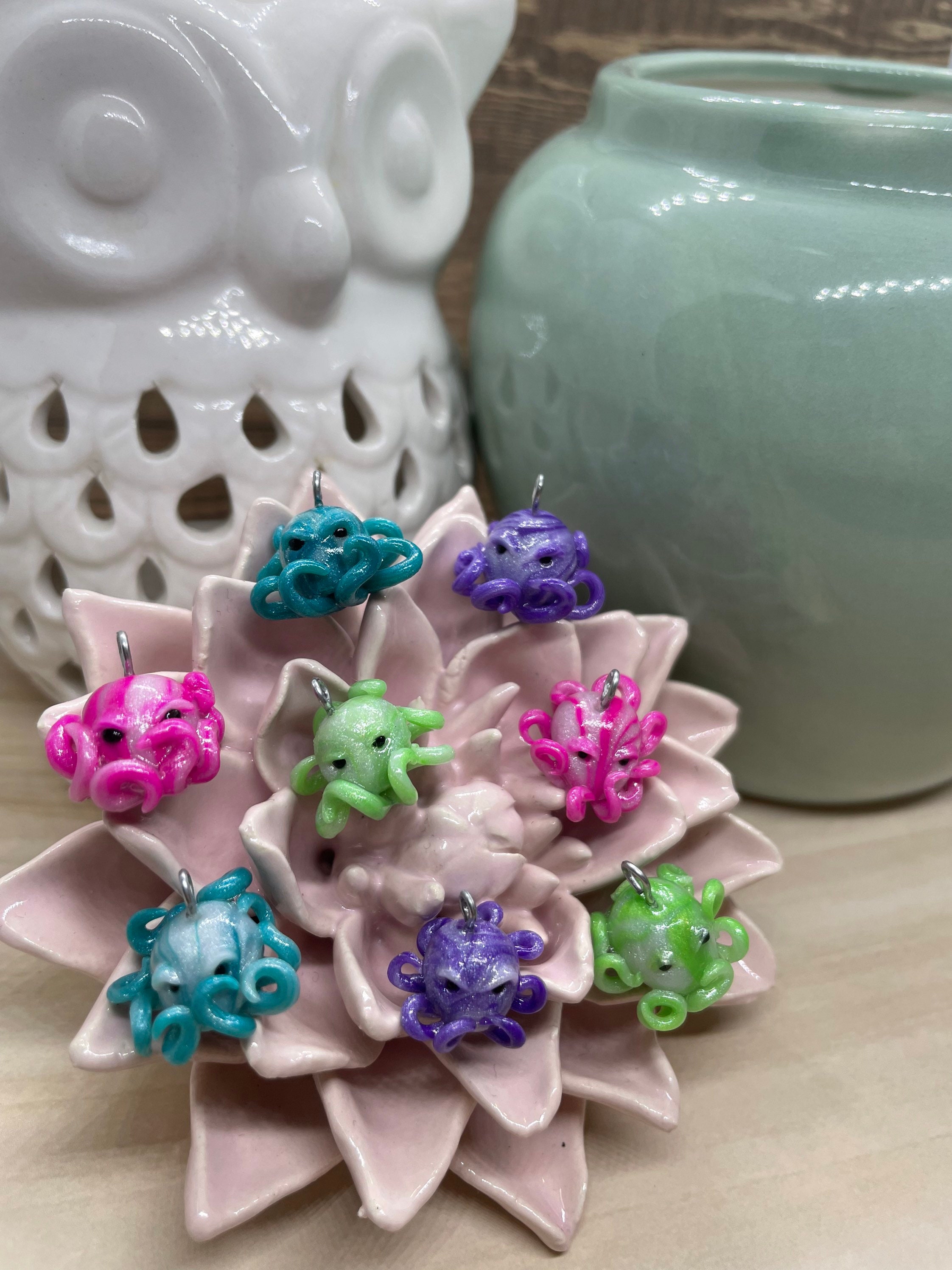New Octopus Progress Keeper - Polymer Clay Octopus Charm - Clay Octopus ...