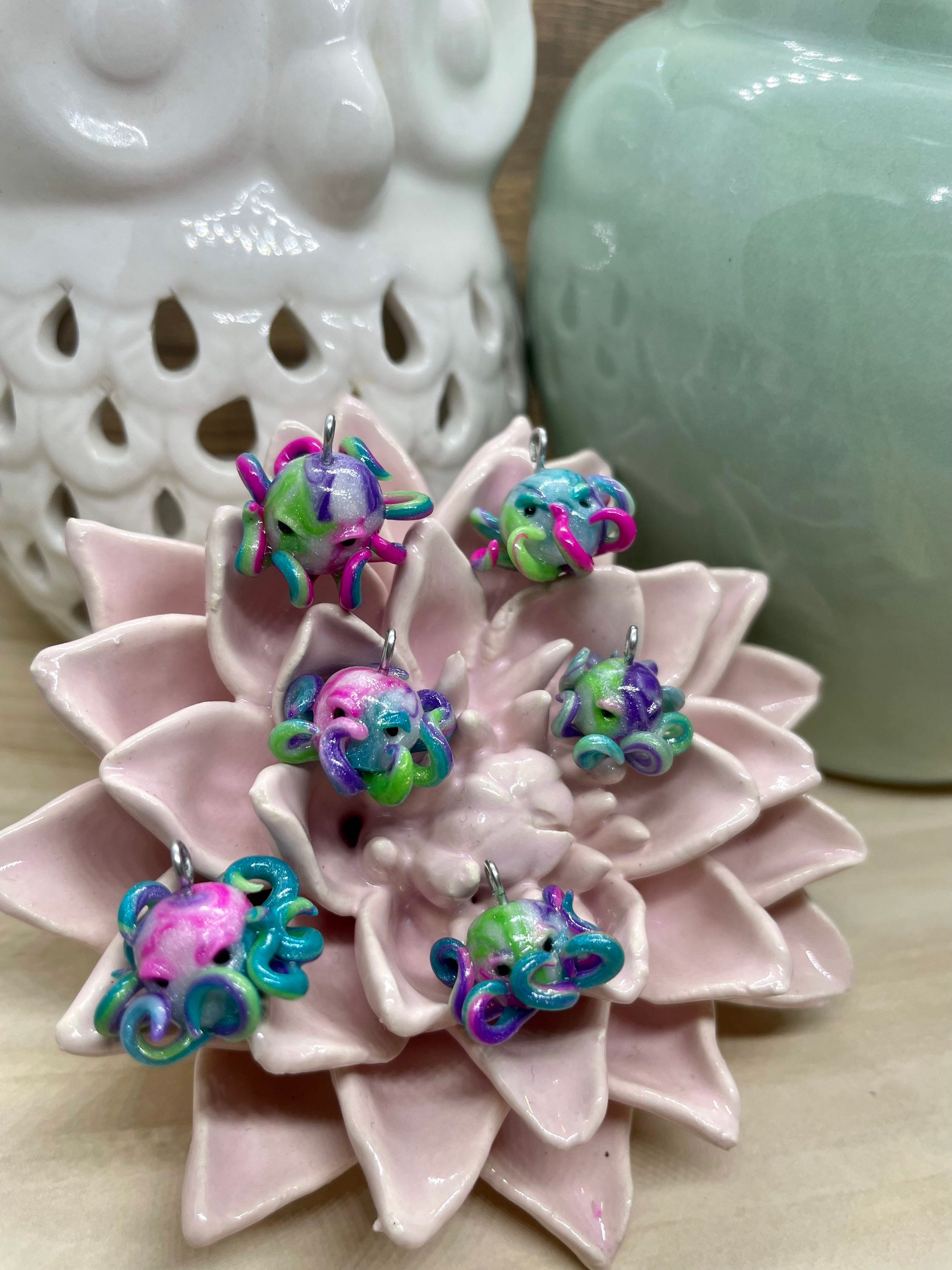 New Octopus Progress Keeper - Polymer Clay Octopus Charm - Clay Octopus ...