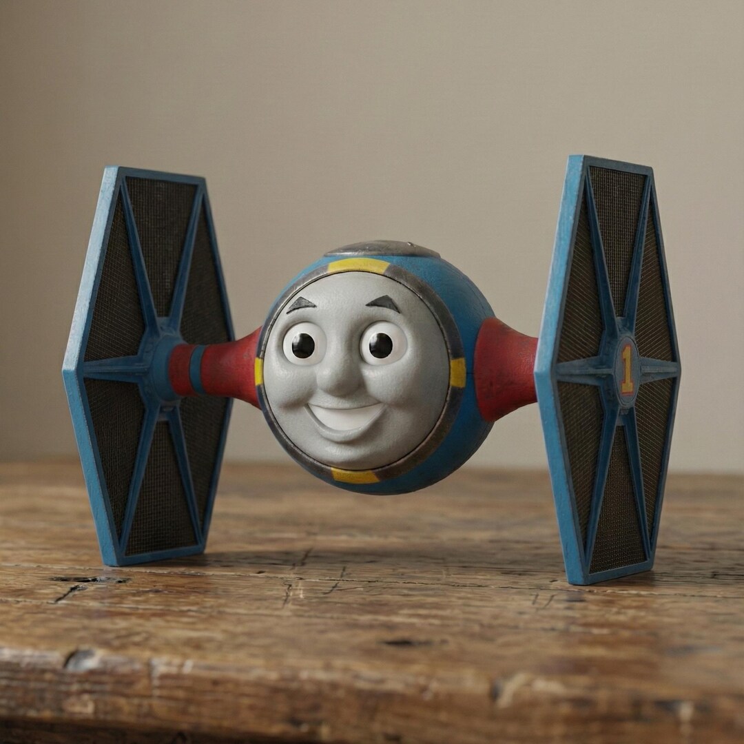 Thomas the Tie Fighter Figurine - Etsy
