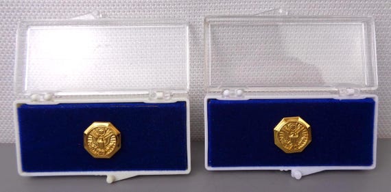 Vintage US Army Civil Service Hat Lapel Pins, Army Ci… - Gem