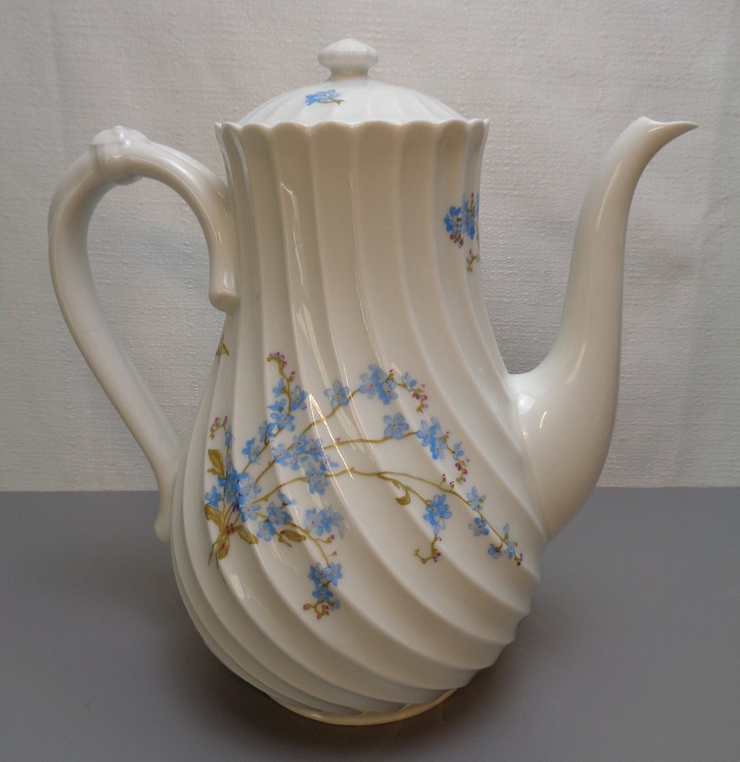 Vintage Haviland Limoges Porcelain Coffee Pot, Vintage Limoges Blue ...