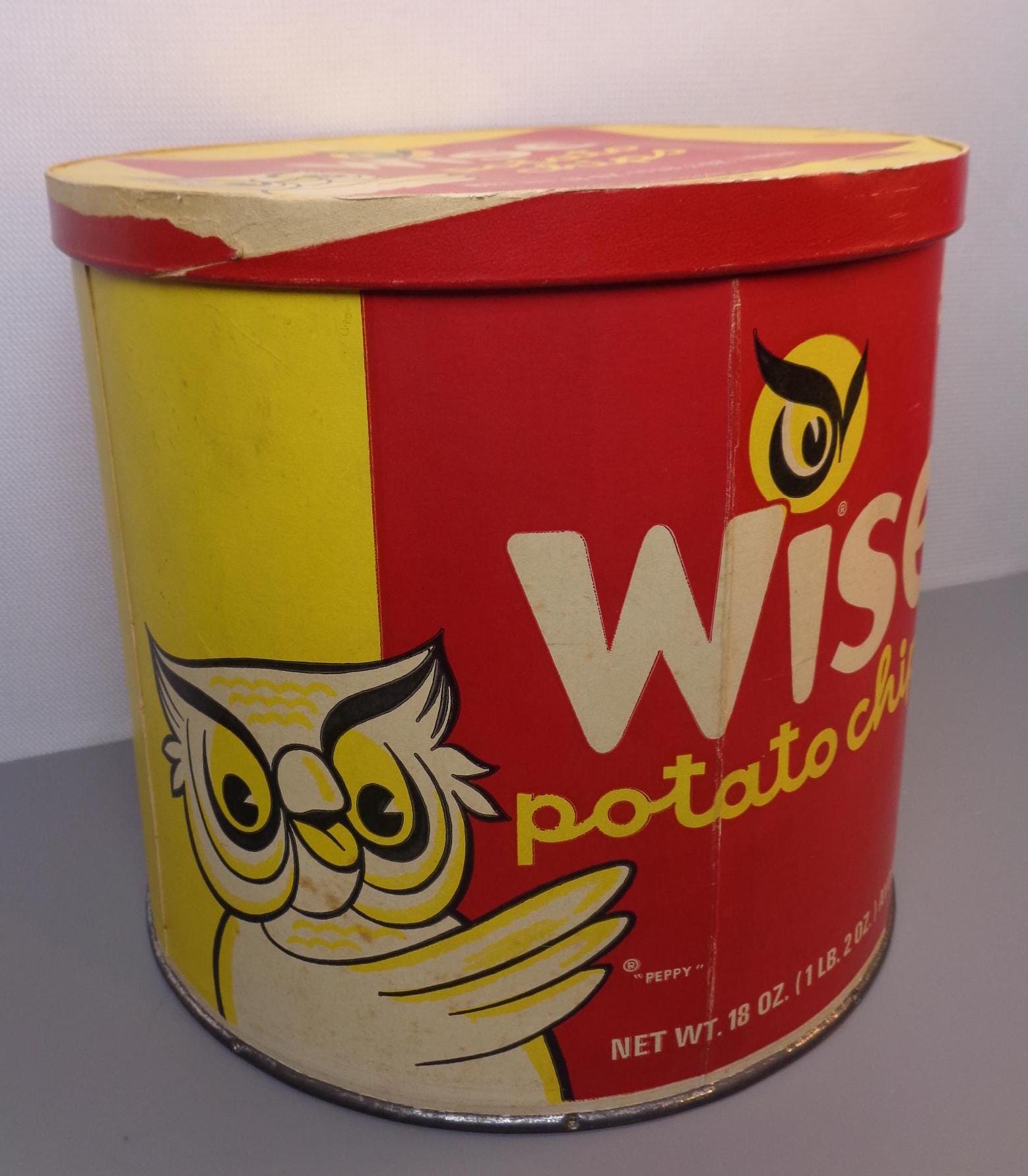 Vintage Large Wise Potato Chips Container, Vintage Cardboard Wise ...