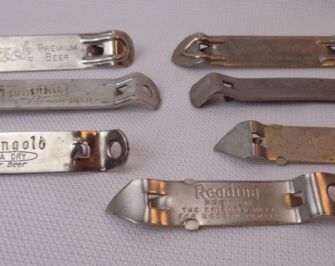 Vintage Metal Beer Can Openers, Rheingold, Sunshine, Teck, Reading ...