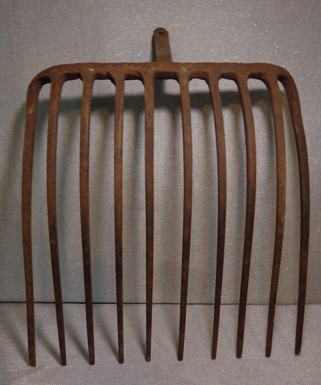 Antique Large Iron Manure Pitchfork Head, Antique Iron Manure Hay Fork ...