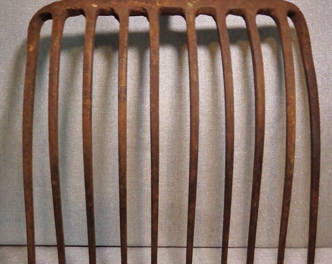 Antique Large Iron Manure Pitchfork Head, Antique Iron Manure Hay Fork ...