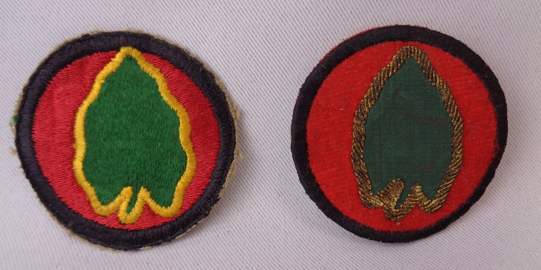 Vintage WWII US Army 24th Infantry Bullion Patch and Infantry ...