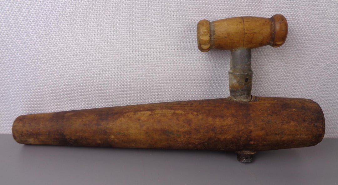 Vintage Wooden Keg Barrel Tap, Vintage Faucet & Spigot Barrel Tap ...