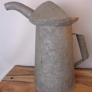 Vintage Galvanized Oil Can Pitcher, Vintage Galvanized 4 Quart Oil ...