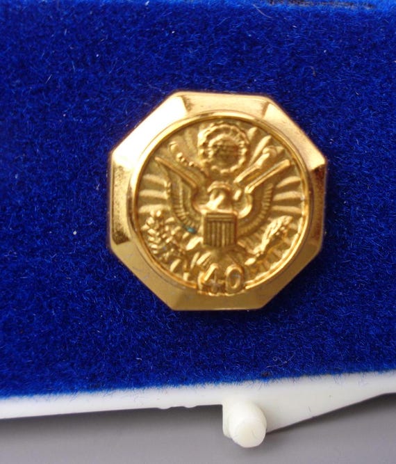 Vintage US Army Civil Service Hat Lapel Pins, Army Ci… - Gem
