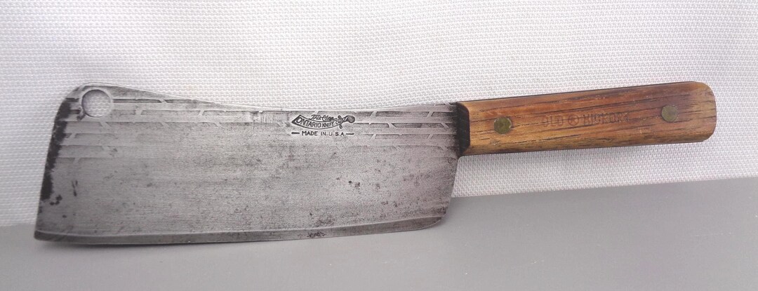 Vintage Ontario Knife Meat Cleaver With Old Hickory Handle, 11"l, USA ...