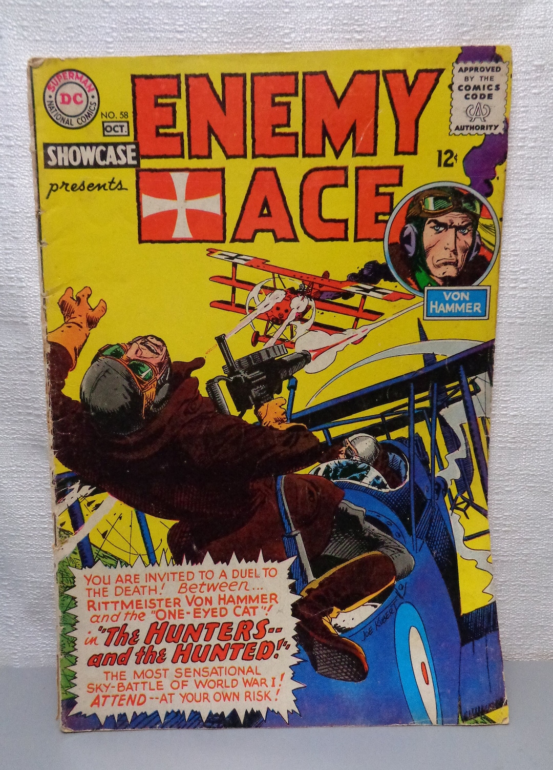 Vintage 1965 Enemy Ace Comic Book, No 58, Von Hammer, Vintage DC ...