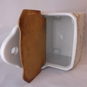 Antique Czech Porcelain Salt Box, Antique Victoria Czech Porcelain Salt ...