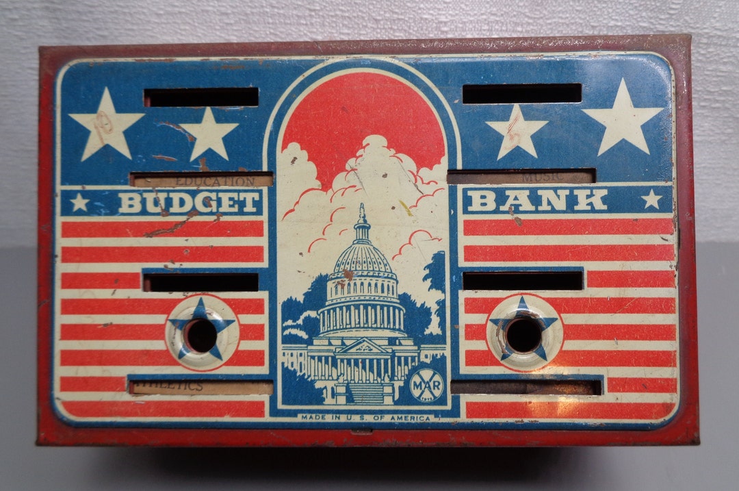 Vintage Steel Marx Budget Bank, Vintage Marx Capitol Building Patriotic ...