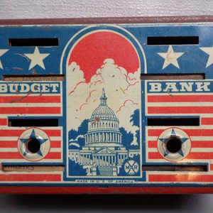 Vintage Steel Marx Budget Bank, Vintage Marx Capitol Building Patriotic ...
