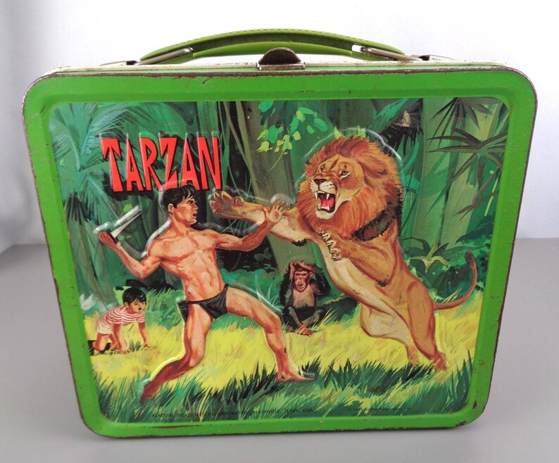 Vintage 1966 Tarzan Lunchbox, Vintage Banner Productions Tarzan Lunch ...