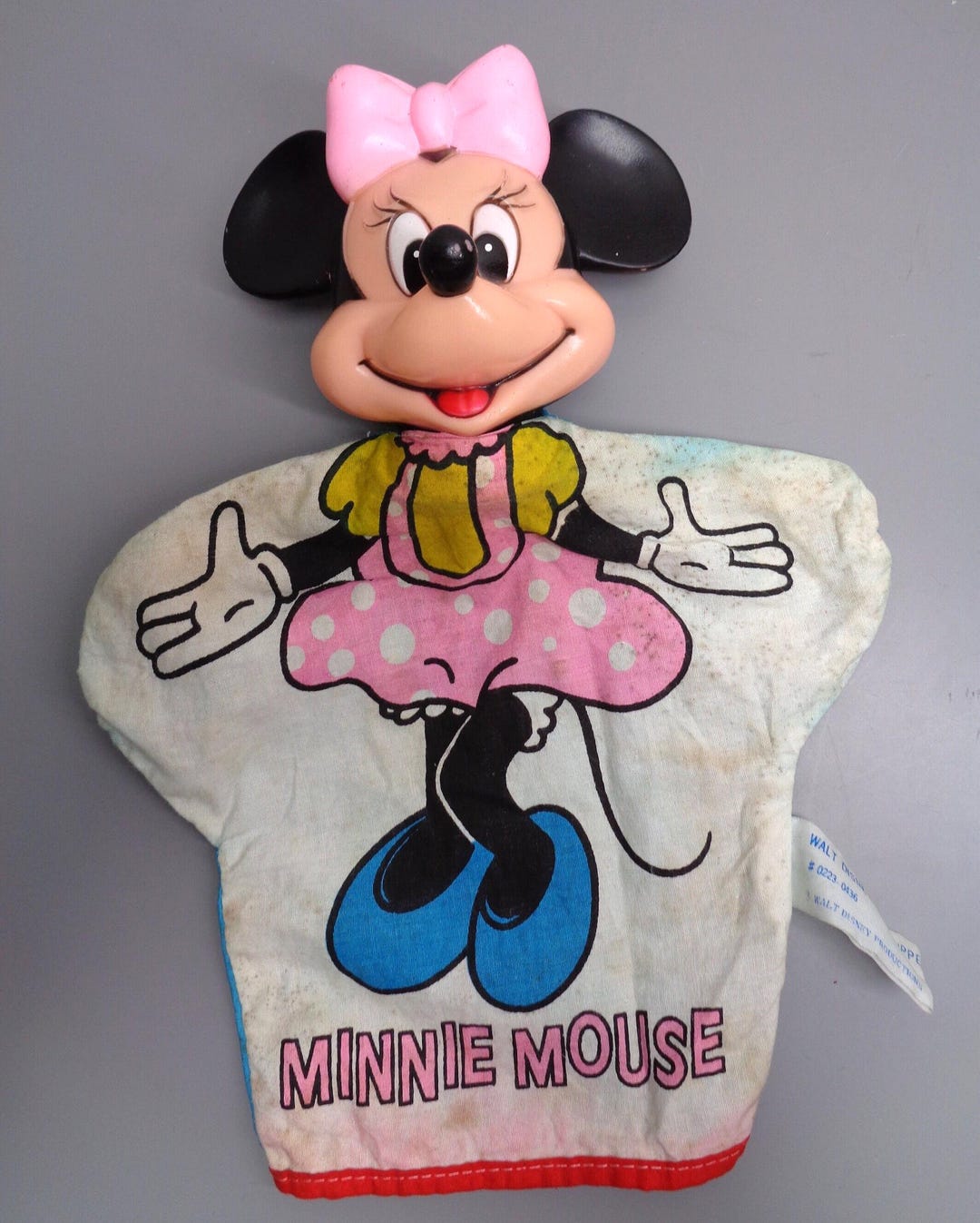 Vintage Minnie Mouse Hand Puppet, Vintage Walt Disney Minnie Mouse ...