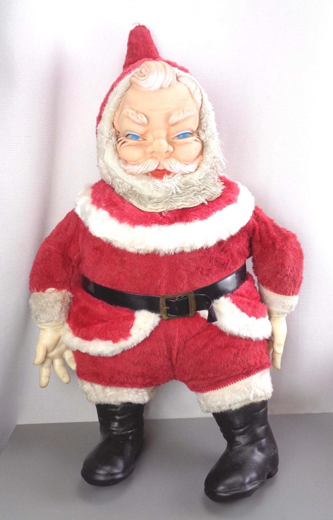 Vintage Large 24" Plush Santa Doll With Rubber Face, Vintage Large "my ...