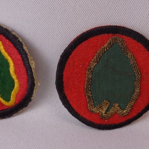 Vintage WWII US Army 24th Infantry Bullion Patch and Infantry ...