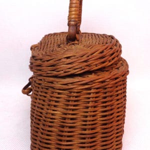 Vintage Small Fishing Creel, Vintage Small Split Willow Fishing Creel ...