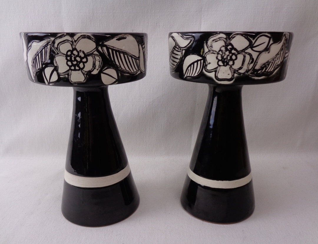 Vintage Rosenthal Netter Candle Holders, Italian Art Pottery ...
