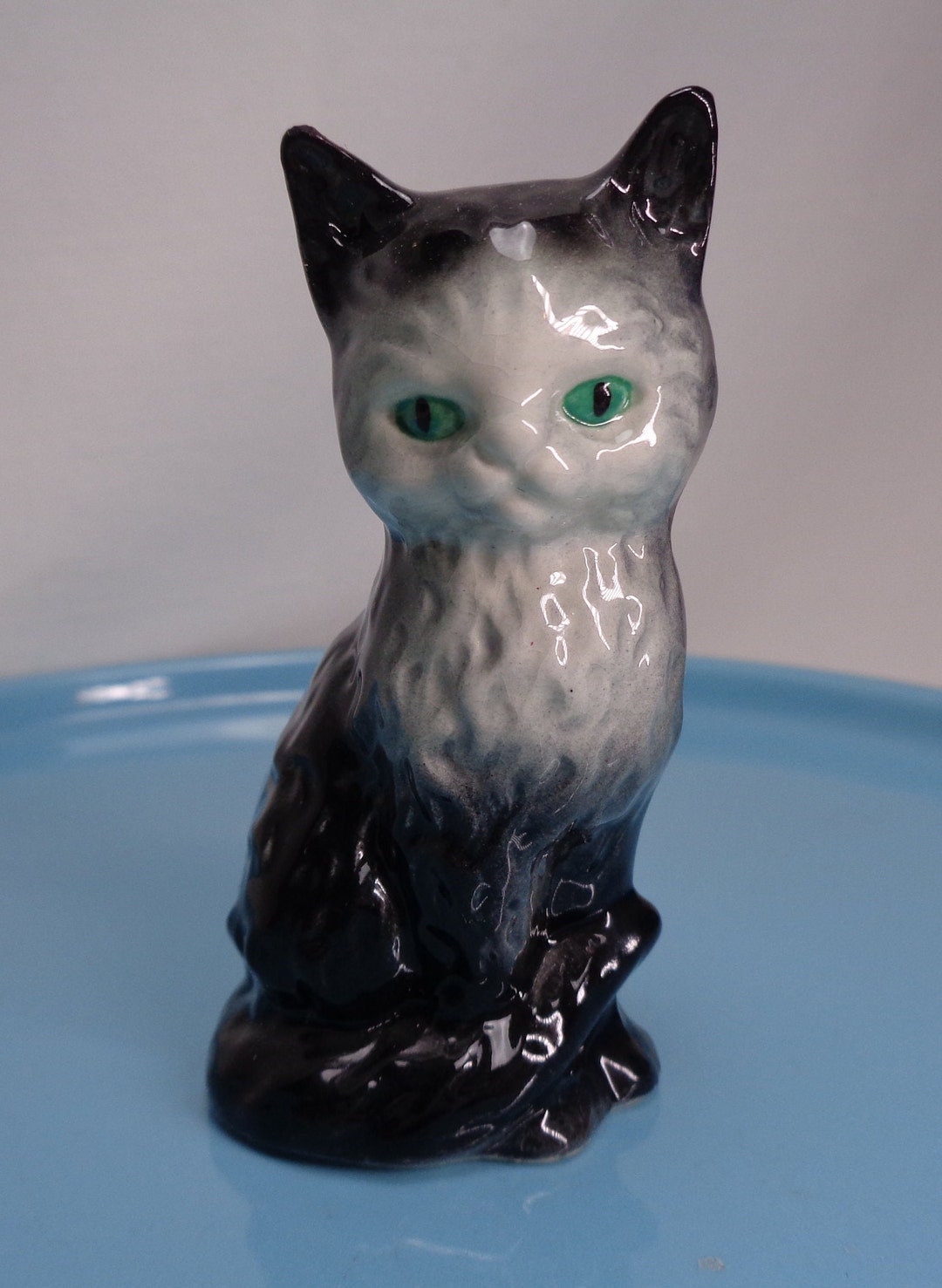 Vintage Goebel Black and White Cat Figurine, Vintage Goebel Miniature ...