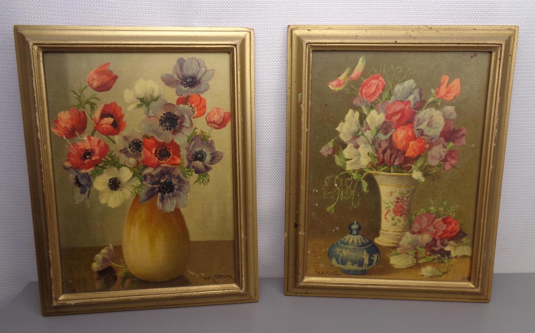 Vintage Small Framed Dutch Still Life Prints, Vintage Framed Dutch ...