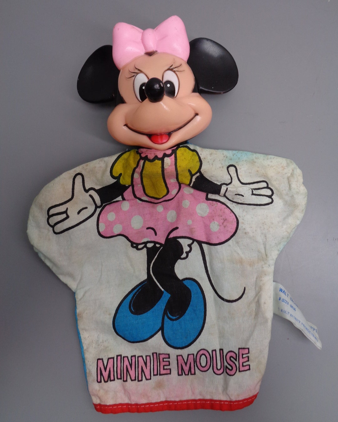 Vintage Minnie Mouse Hand Puppet, Vintage Walt Disney Minnie Mouse ...