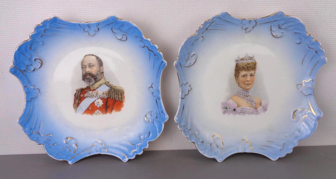 Vintage King George V and Queen Mary Decorative Plates, Vintage 1911 ...