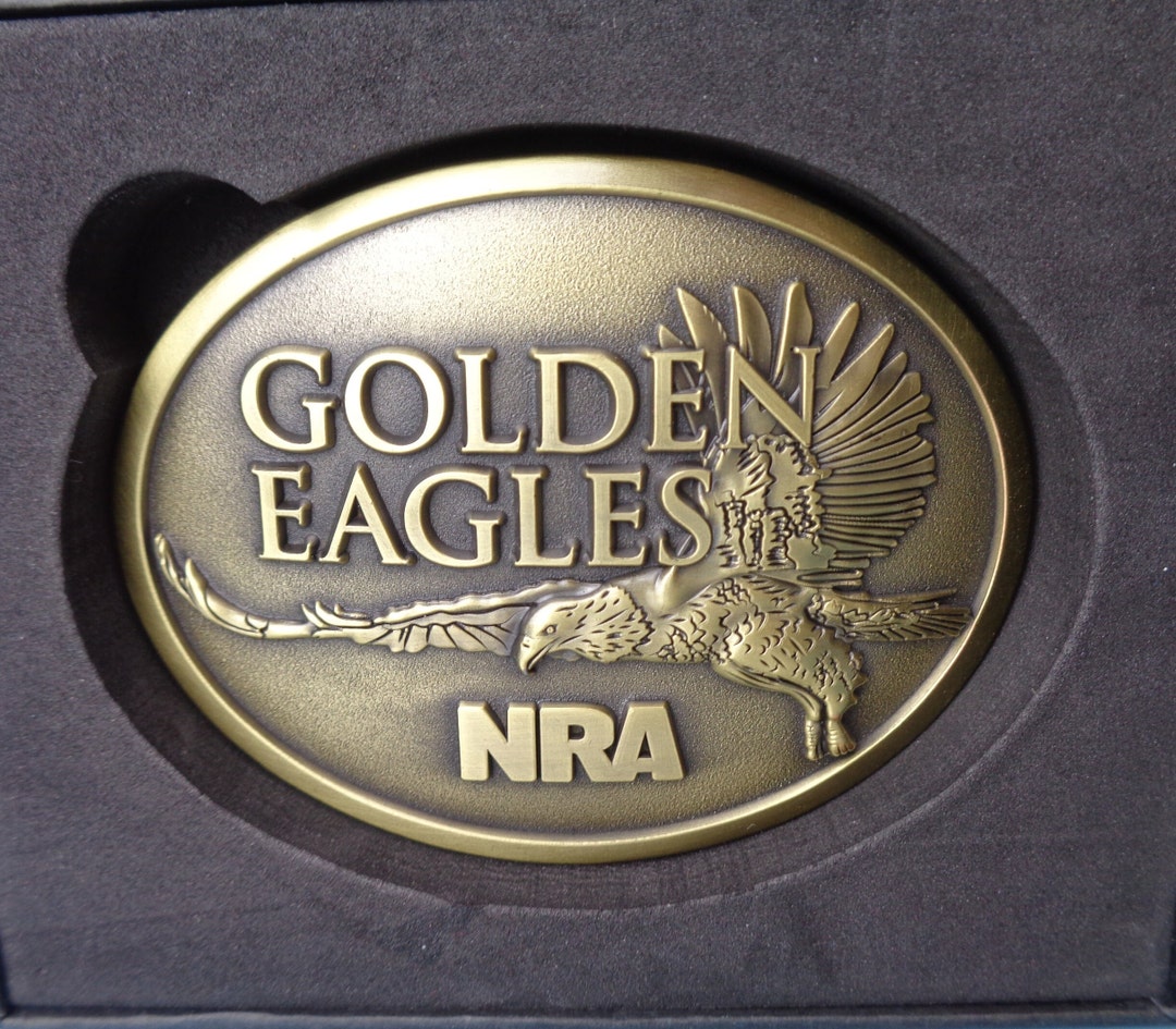 Vintage NRA Golden Eagles Belt Buckle, NRA Limited Edition Brass Belt ...