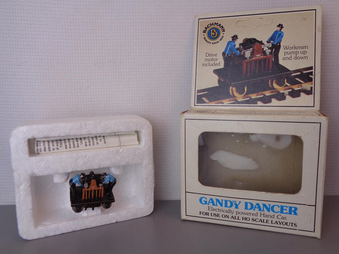Vintage Bachmann HO Scale Gandy Dancer, Electrically Powered Hand Car ...