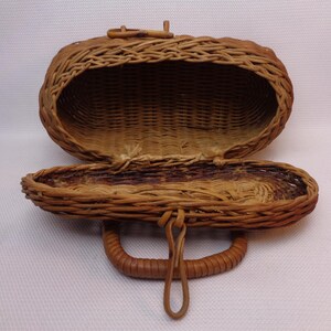 Vintage Small Fishing Creel, Vintage Small Split Willow Fishing Creel ...