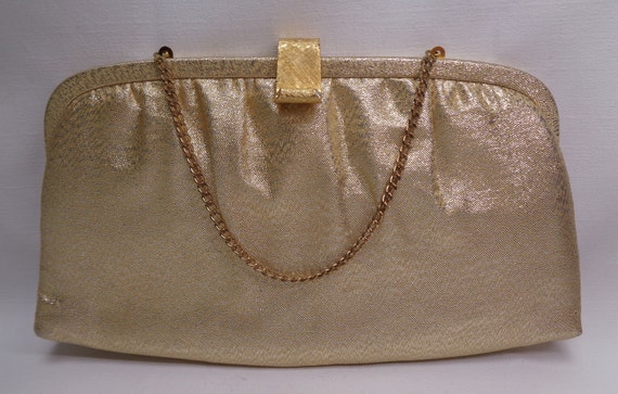 Vintage After Five Gold Lurex Purse, Vintage Gold Met… - Gem