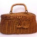 Vintage Small Fishing Creel, Vintage Small Split Willow Fishing Creel ...