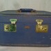 Vintage Crown Blue Train Case Vintage Small Blue Crown - Etsy