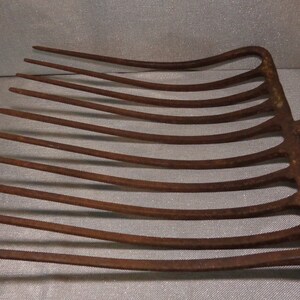 Antique Large Iron Manure Pitchfork Head, Antique Iron Manure Hay Fork ...