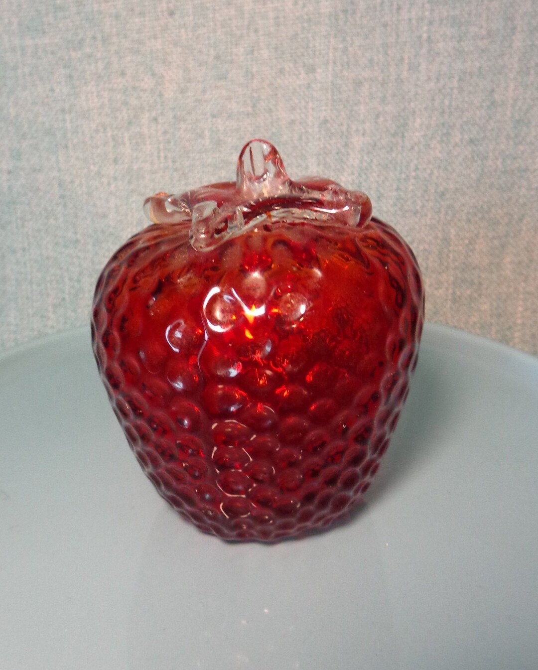 Vintage Kanawha Art Glass Strawberry Paper Weight, Vintage Kanawha ...