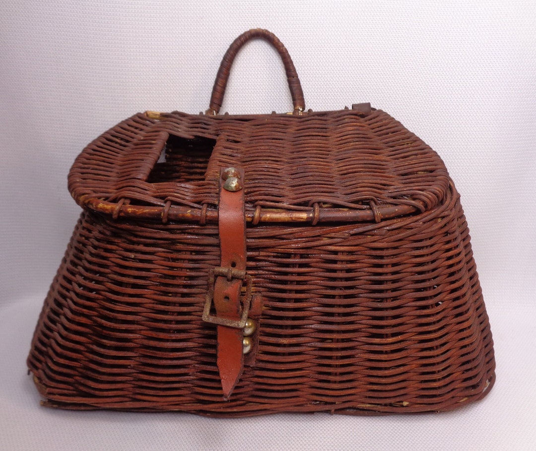 Vintage Fishing Creel, Vintage Split Willow Fishing Creel - Etsy