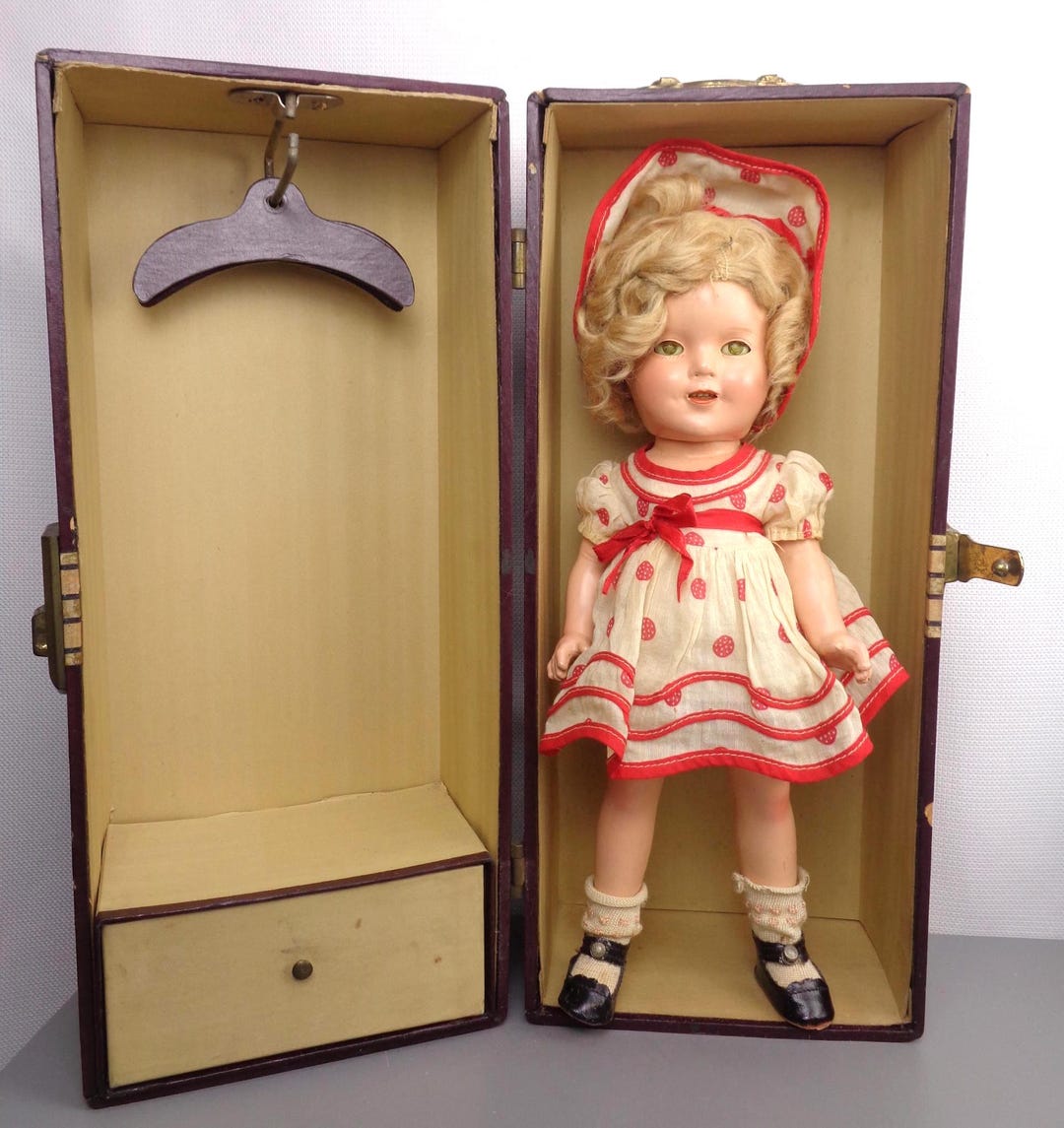 Vintage 1930's Shirley Temple Doll With Original Travel Trunk, Ideal ...