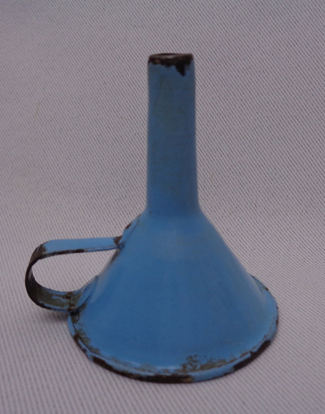 Vintage Very Small Blue Enamelware Funnel, Vintage Blue Enamel ...