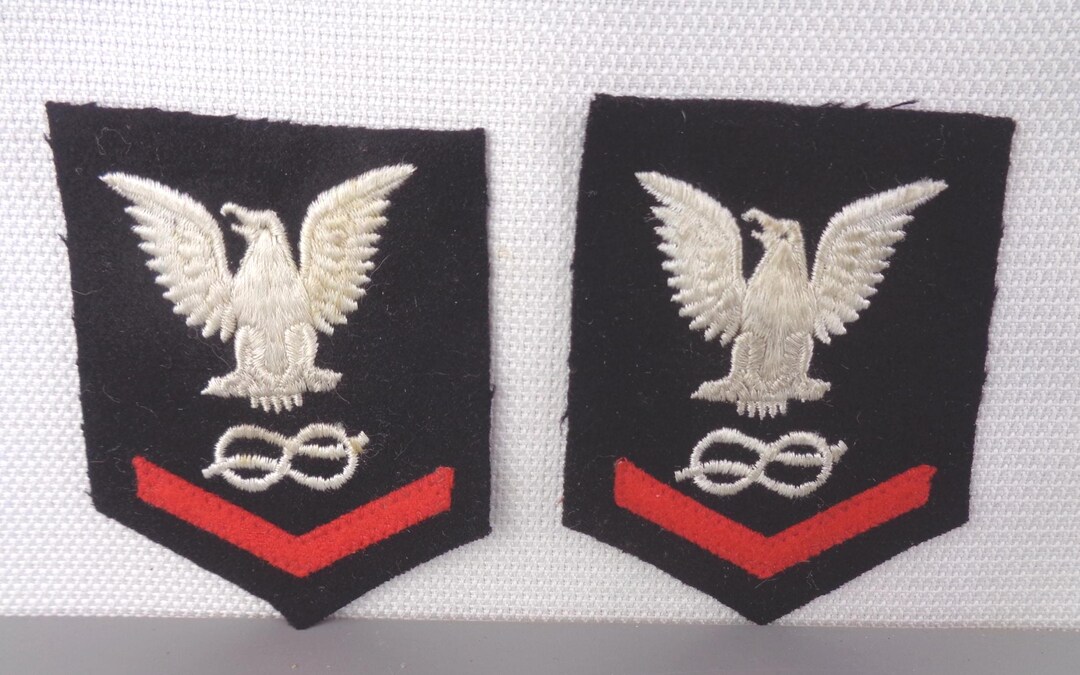 Vintage WWII US Naval Apprentice Petty Officer Patches, Vintage Navy ...