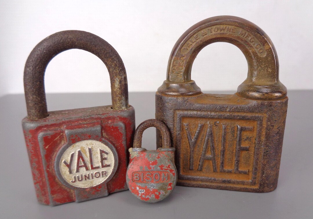 Vintage Yale Padlocks, Vintage Yale, Yale Junior and Mini Bison ...