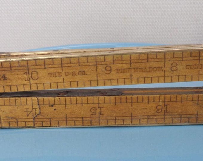 Antique C-S Co No 84 Carpenters Rule, Vintage Chapin Stevens No 84 Wood ...