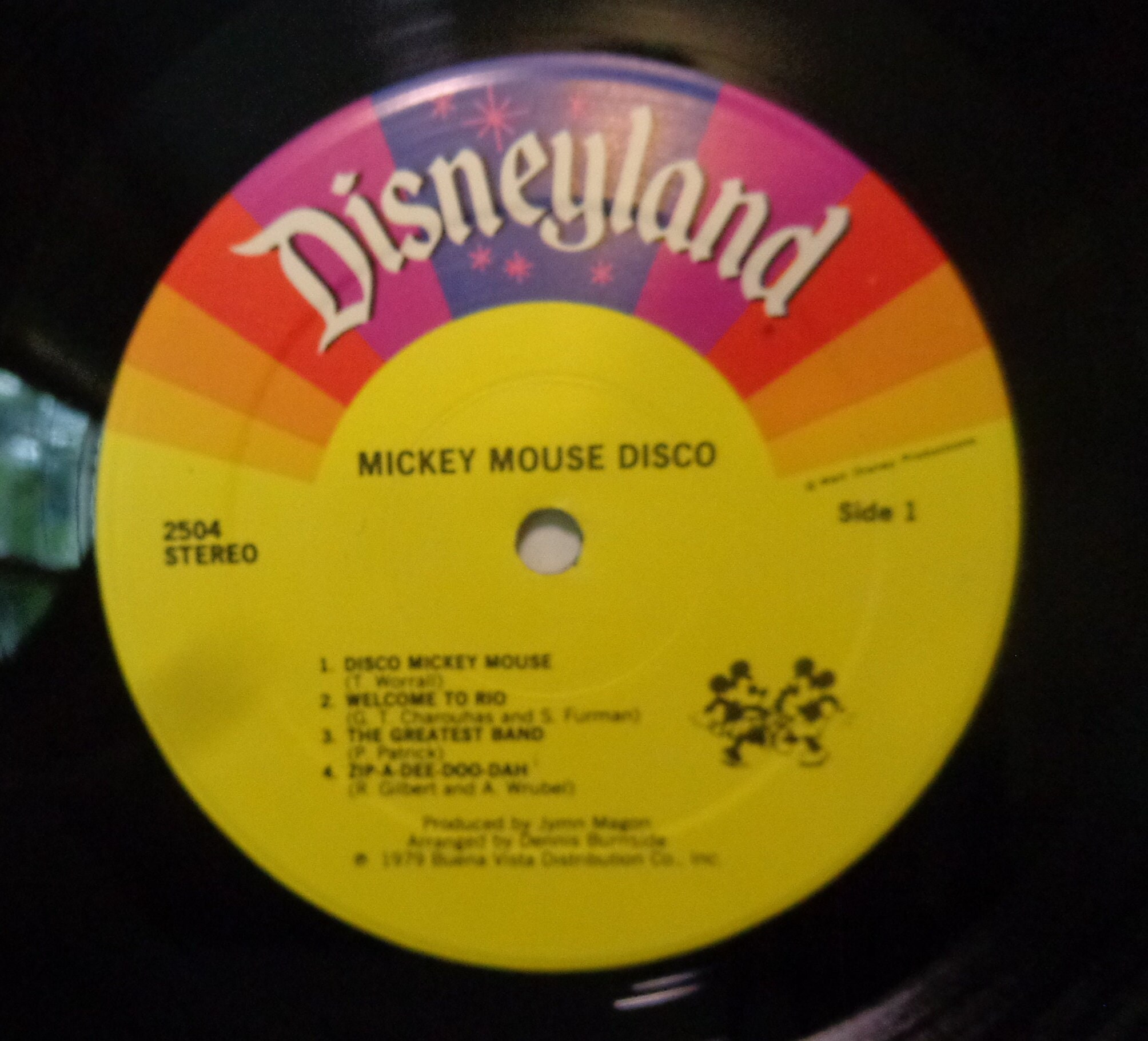 Vintage Walt Disney Mickey Mouse Disco Vinyl Album 2504 - Etsy