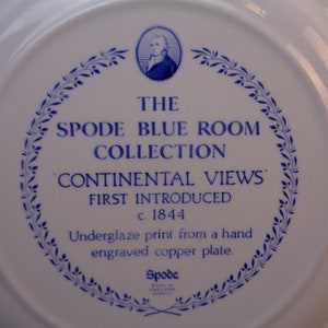 Spode Blue Room Collection Plate, Spode continental Views Plate, Spode Transferware Dish, Made ...