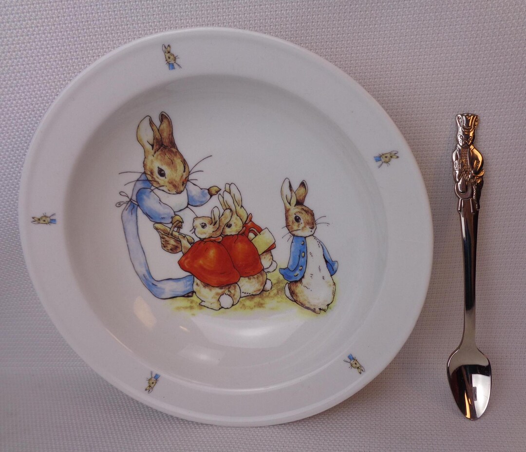 Vintage Beatrix Potter Peter Rabbit Bowl and Royal Doulton Bunnykins ...