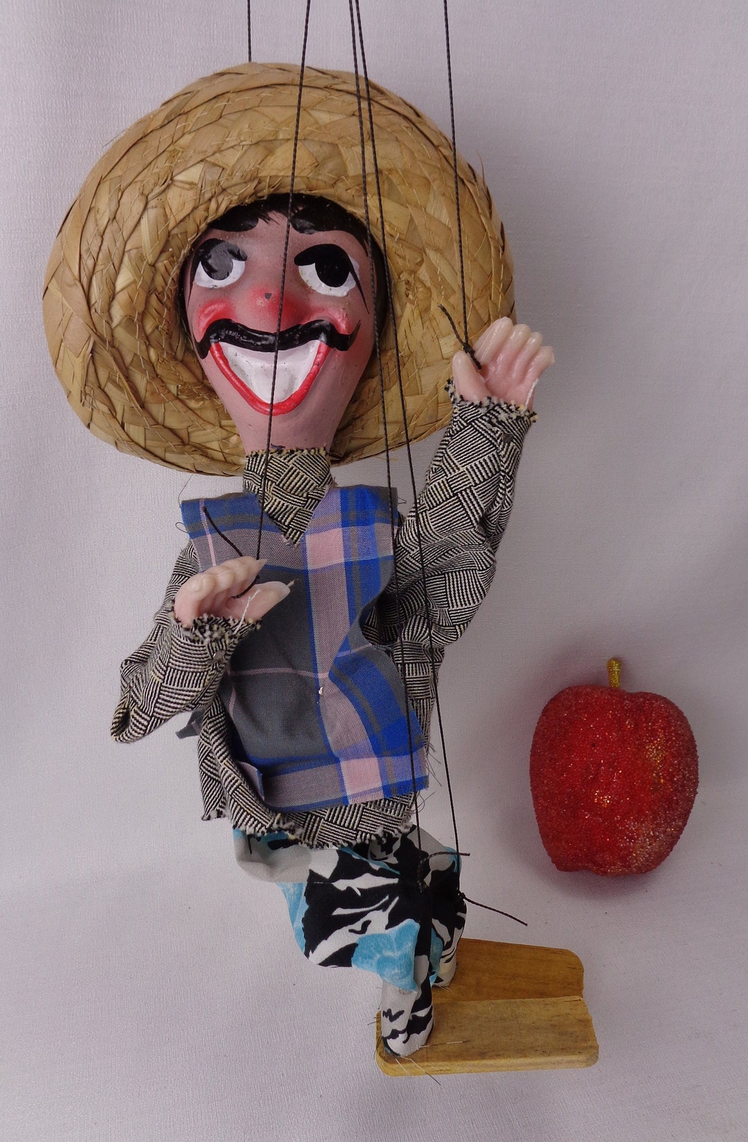 Vintage Mexican Senor Puppet Marionette, Vintage Spanish Senor With ...