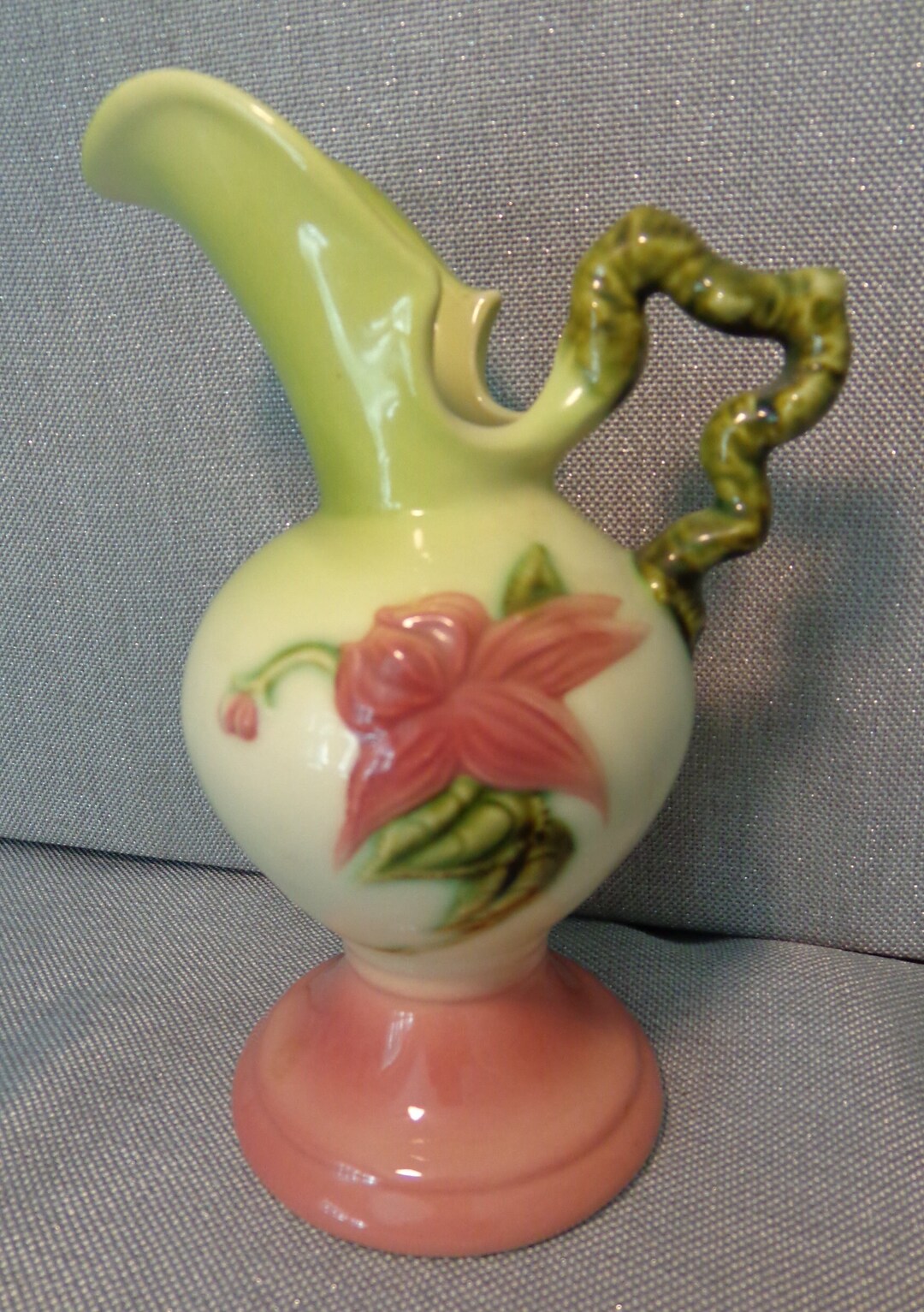 Vintage Pottery Hull Woodland Ewer, Vintage Hull Art Pottery Pitcher W6 ...