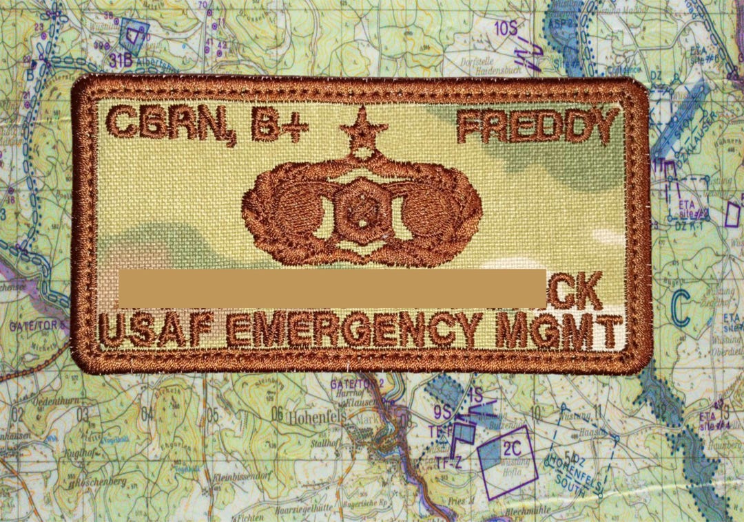 Senior Air Force Emergency Management Name Plate Carrier Patch - Etsy