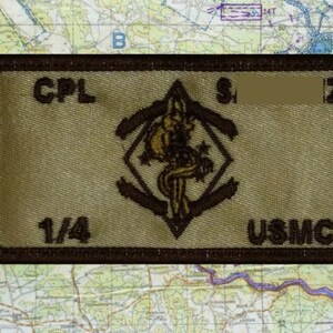 1/4 Marines Name Patch USMC - Etsy